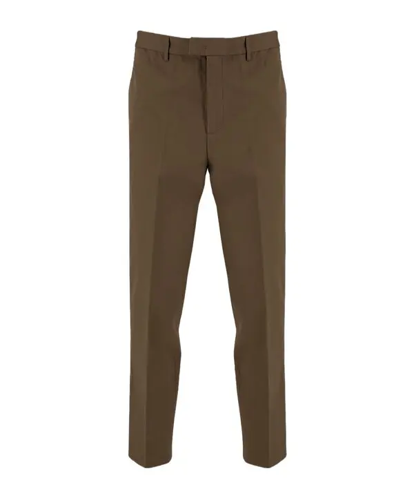Emporio Armani Pressed-crease Cotton Pants