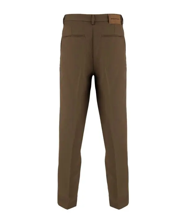 Emporio Armani Pressed-crease Cotton Pants