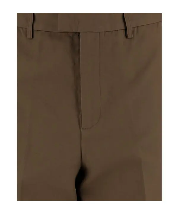 Emporio Armani Pressed-crease Cotton Pants
