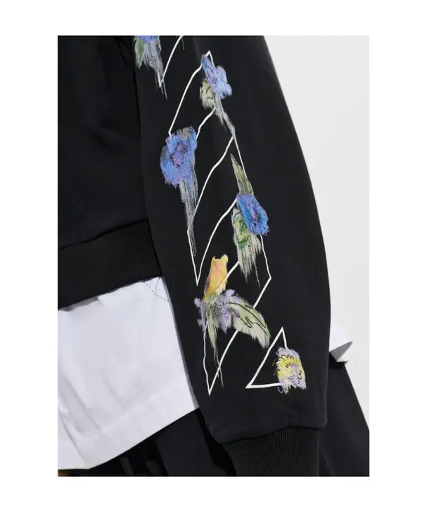 Off-White Long-sleeve Zip-up Sweatshirt