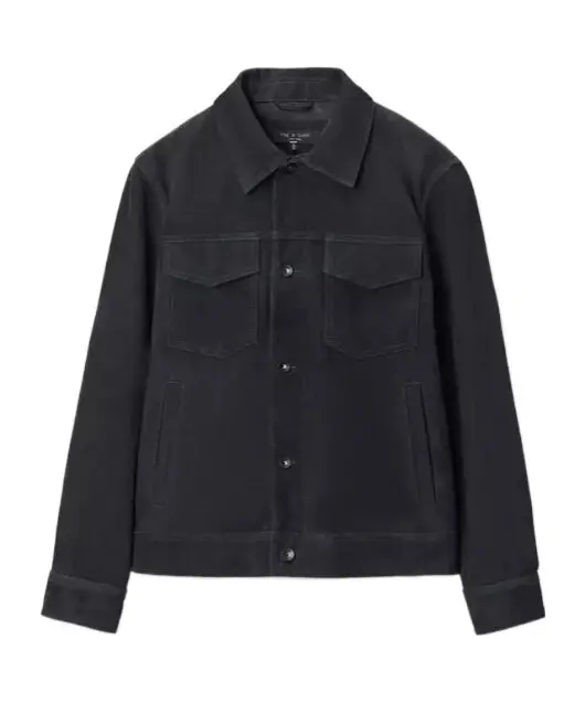 Rag & Bone Suede Trucker Jacket