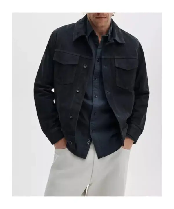 Rag & Bone Suede Trucker Jacket