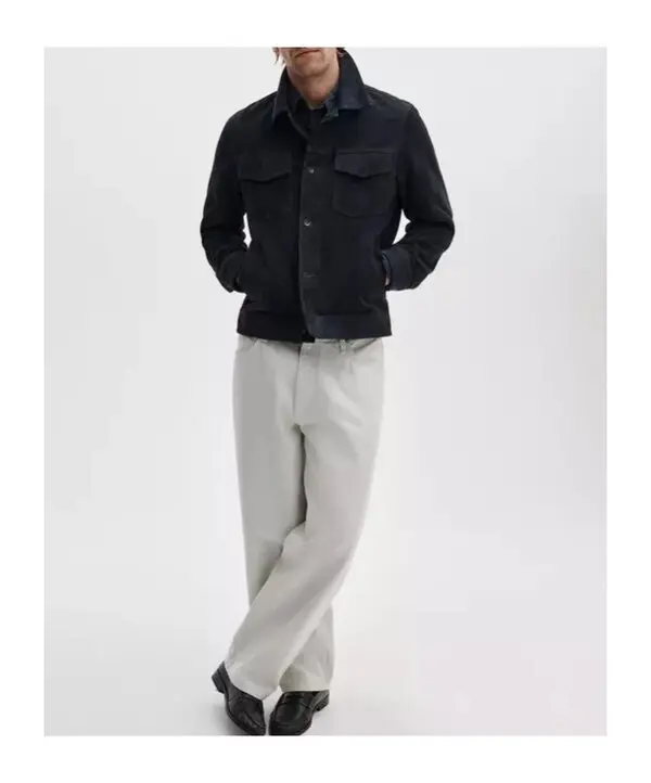 Rag & Bone Suede Trucker Jacket