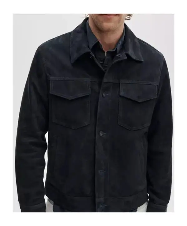 Rag & Bone Suede Trucker Jacket