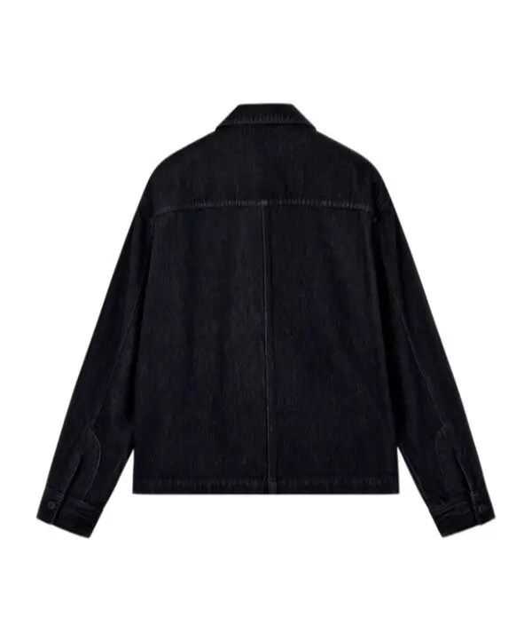 Emporio Armani Denim Jacket With Flocked Lettering Signature Capsule