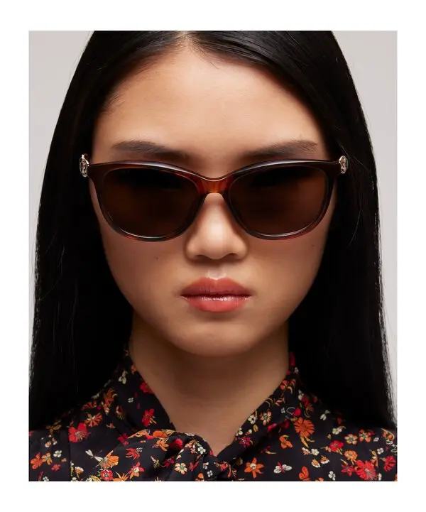 Gucci Low Nose Bridge Fit Round Frame Sunglasses
