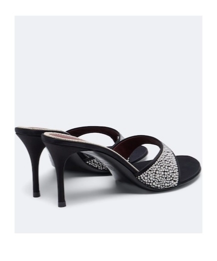 Magda Butrym Embellished Satin Thong Sandals