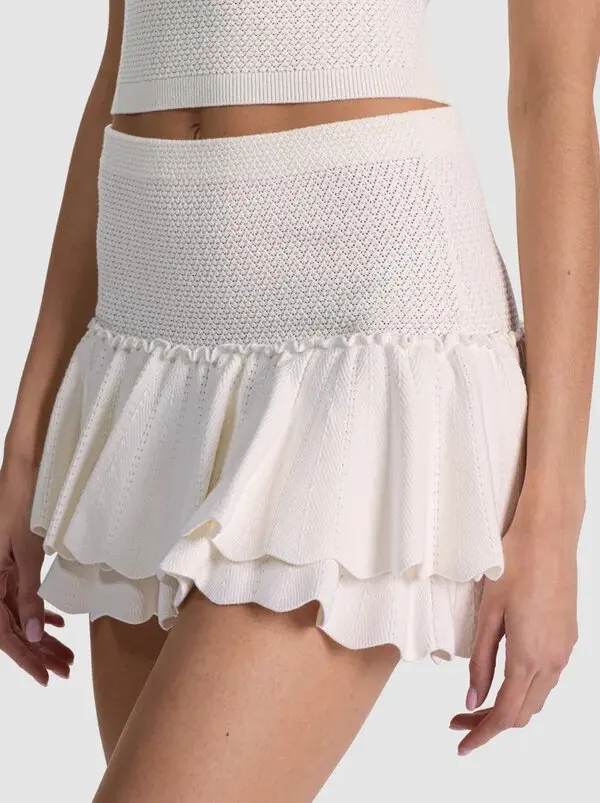 ALICEOLIVIA Alice + Olivia Siya Pointed-hem Mini Skirt