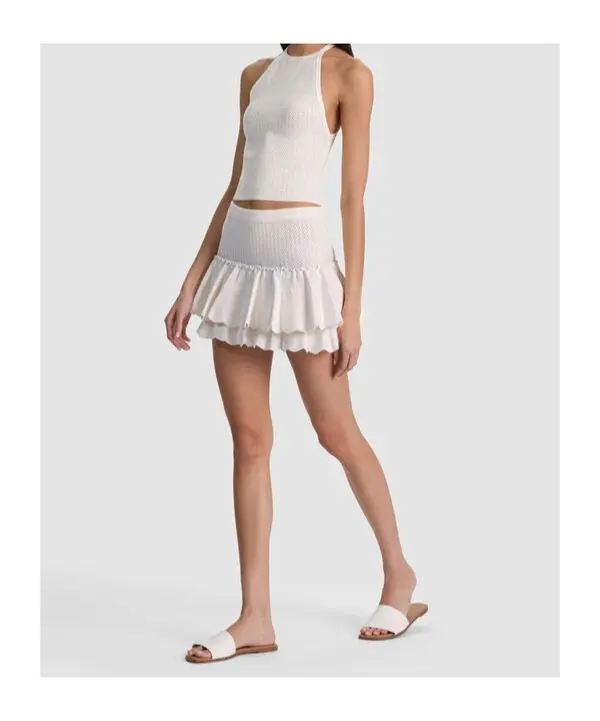 ALICEOLIVIA Alice + Olivia Siya Pointed-hem Mini Skirt