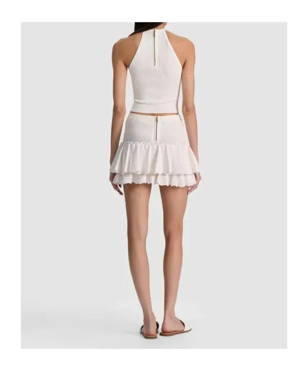 ALICEOLIVIA Alice + Olivia Siya Pointed-hem Mini Skirt