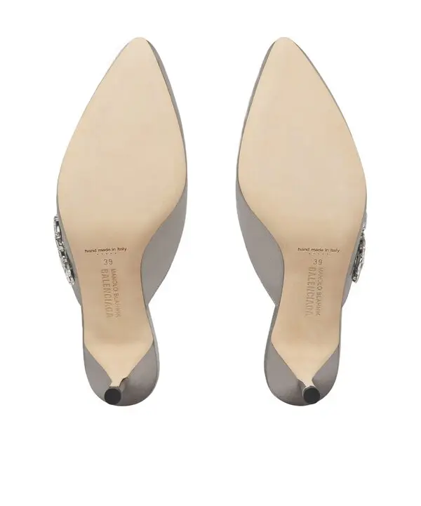 Balenciaga Manolo Blahnik Mule In Plume