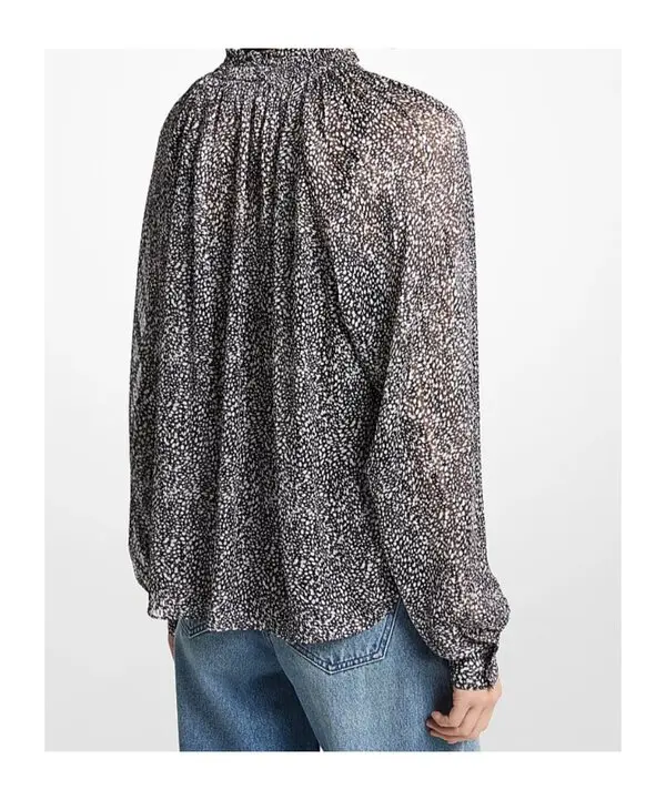 Michael Kors Metallic Printed Georgette Blouse