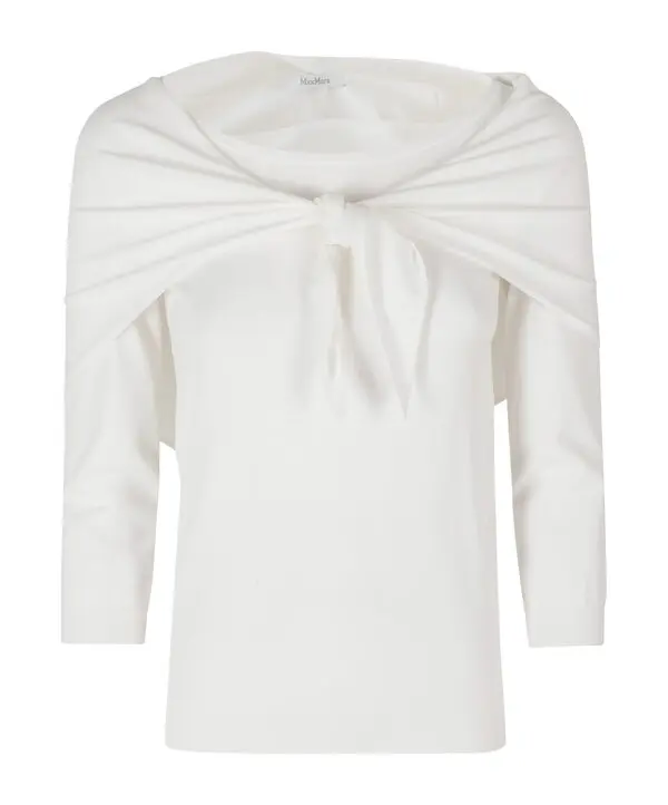 Max Mara Boat-neck Knit Top - Bianco