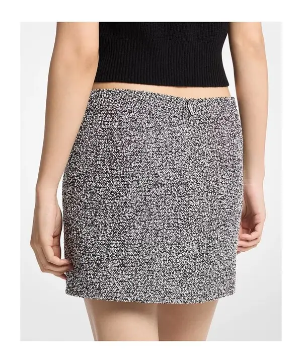 Michael Kors Cotton Blend Tweed Mini Skirt