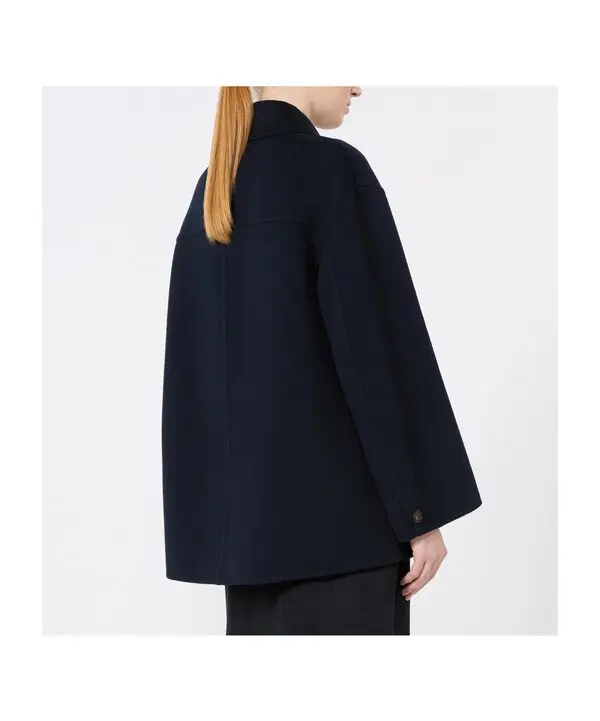 Max Mara Smmgiugno Button-up Coat - Navy