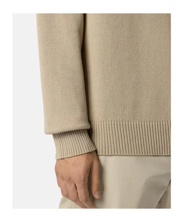 Stone Island Logo-patch Ribbed-trim Sweater