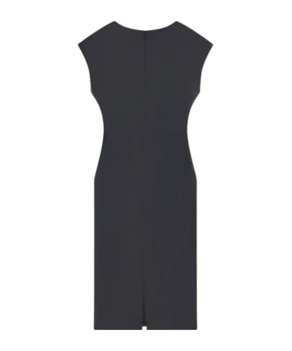 Giorgio Armani Dress Short-sleeved Sheath In Double-stretch Virgin Wool