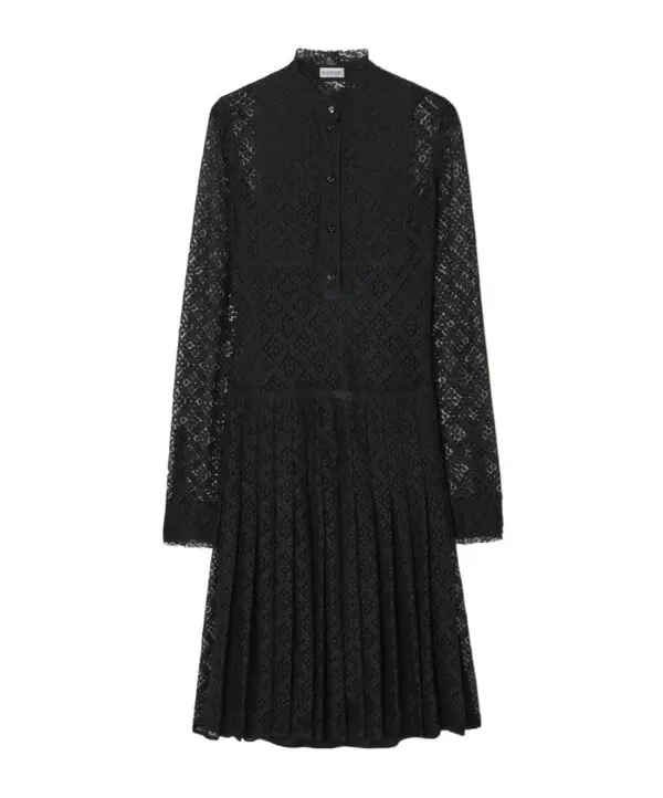 Burberry Check Lace Dress - Black