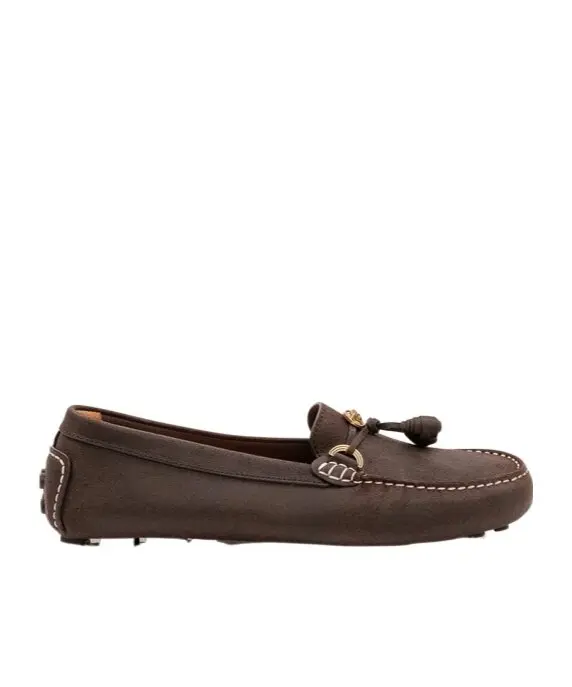 Versace Robin Suede Driver Shoes