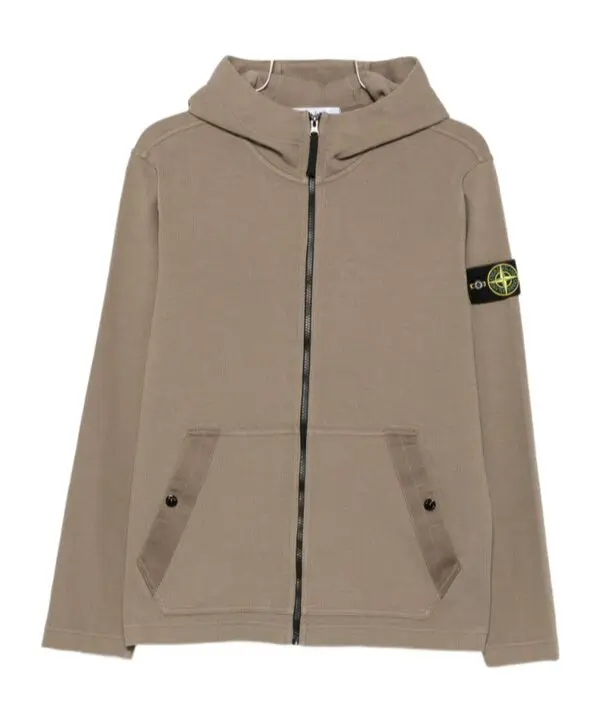 Stone Island Logo-patch Zip-up Hoodie