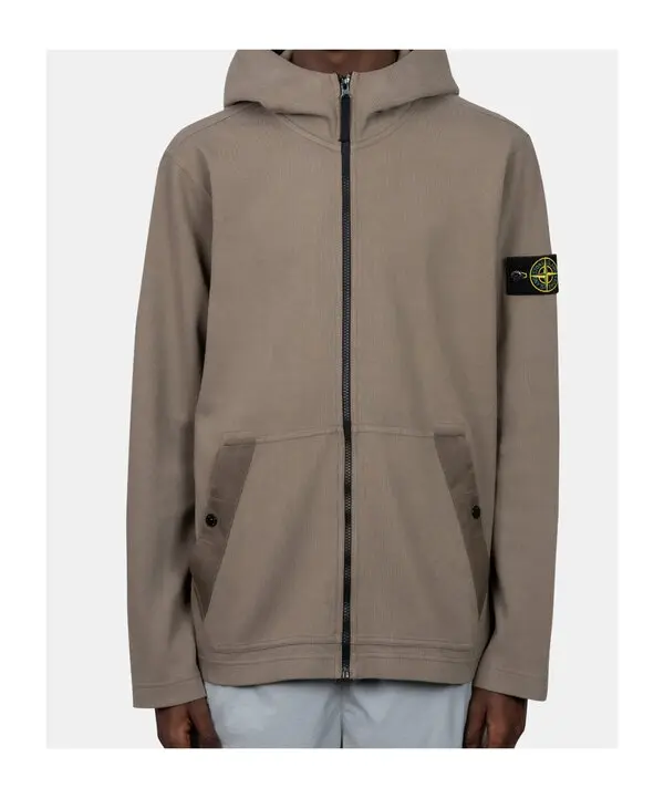 Stone Island Logo-patch Zip-up Hoodie
