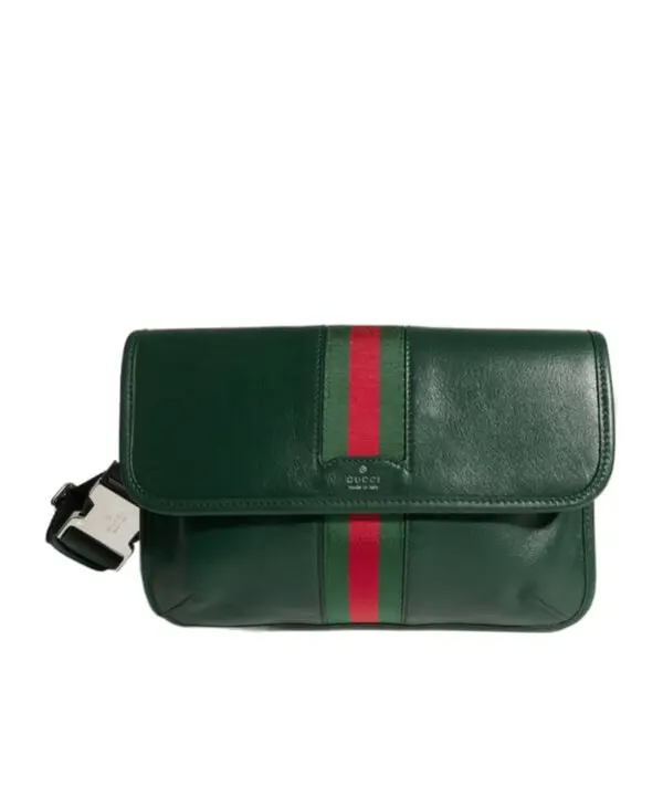 Gucci Web Trademark Belt Bag - Dark Green