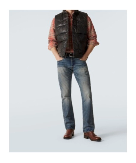 Ralph Lauren Reversible Leather And Cotton Puffer Vest