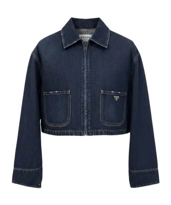 Prada Zip-up Denim Jacket