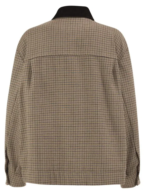 Max Mara Houndstooth Overshirt Jacket