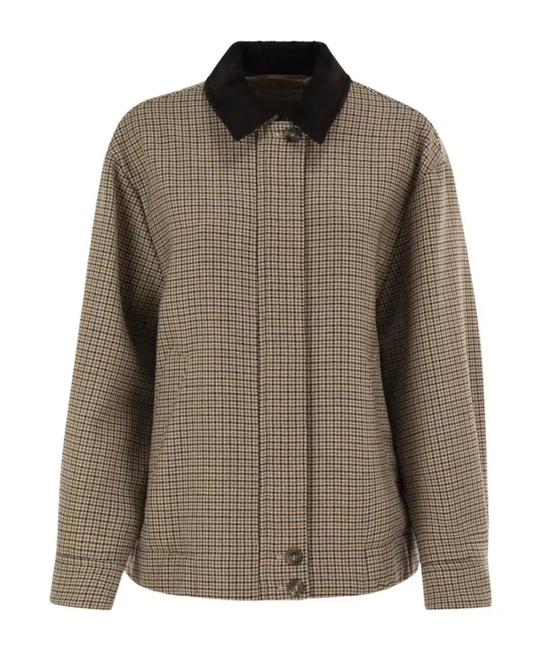 Max Mara Houndstooth Overshirt Jacket