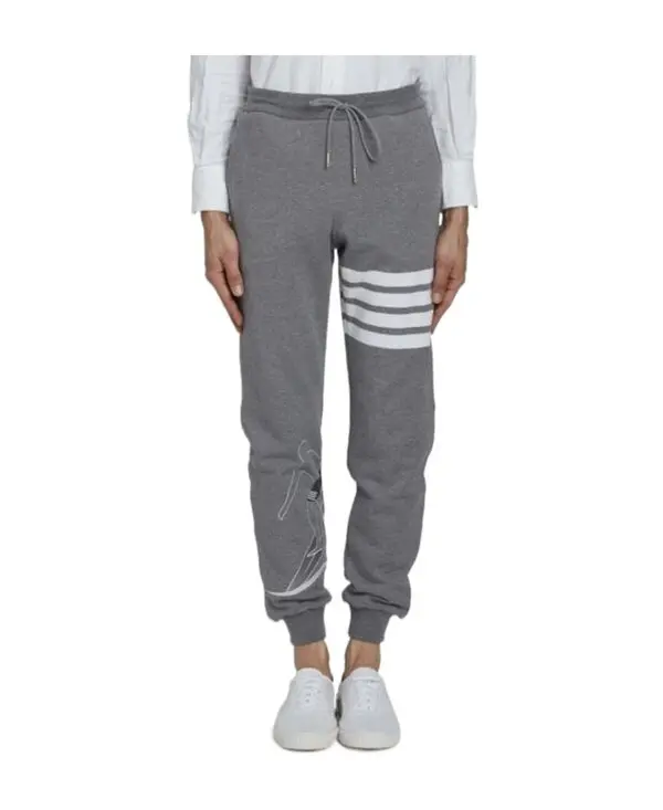 Thom Browne Logo Casual Sweatpants - Medium Gray
