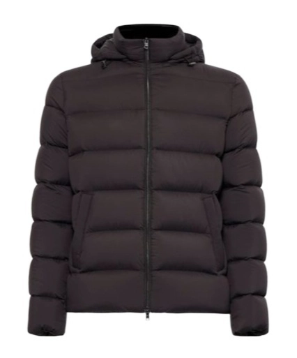 Herno Hooded Quilted Bomber Jacket - Black