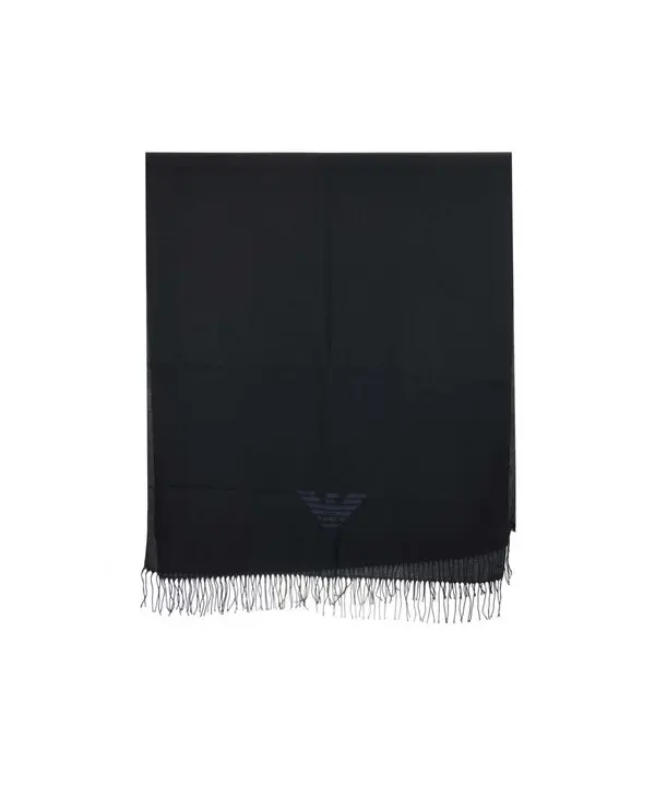 Emporio Armani Logo-printed Fringed Scarf