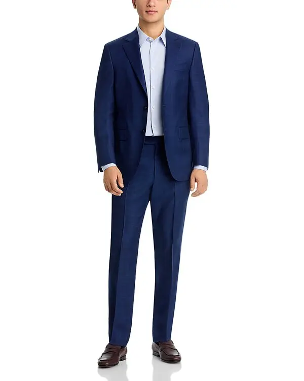 Peter Millar Classic Fit Flynn Tonal Plaid Wool Suit - Navy