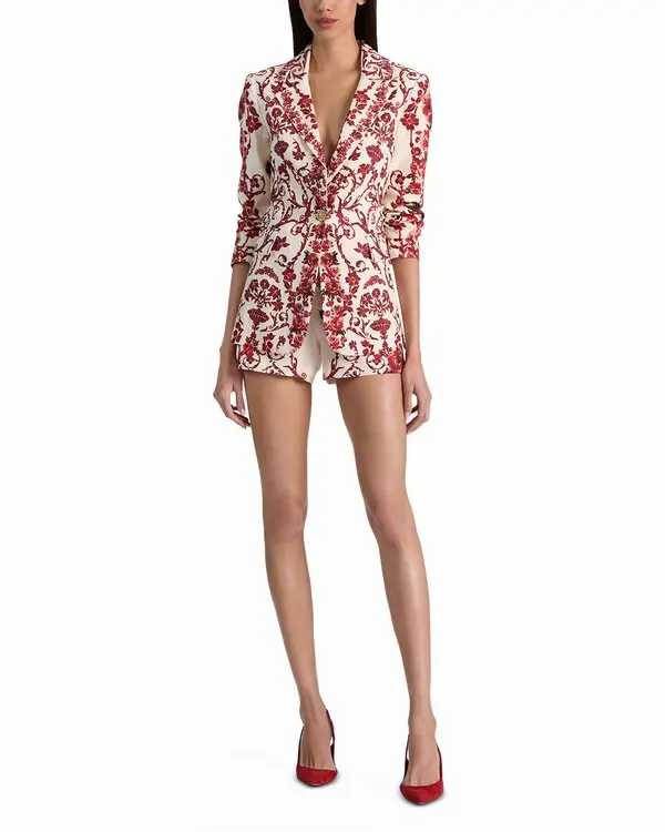 Alice + Olivia Macey Fitted Notched Lapel Blazer