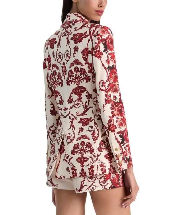 Alice + Olivia Macey Fitted Notched Lapel Blazer