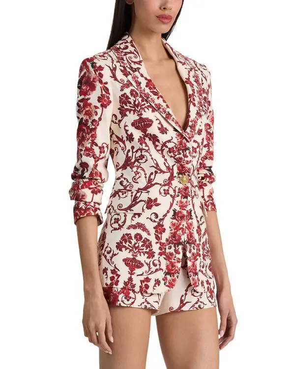 Alice + Olivia Macey Fitted Notched Lapel Blazer