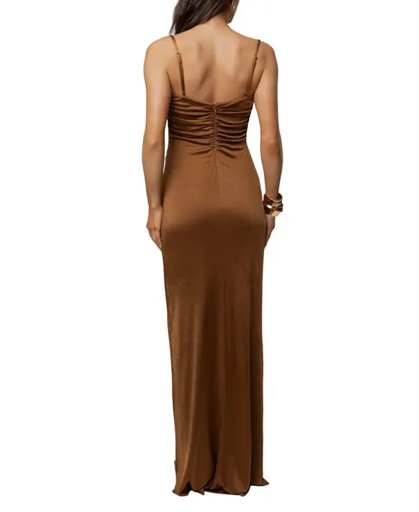 JLUXLABEL Auric Deep Plunge Maxi Dress