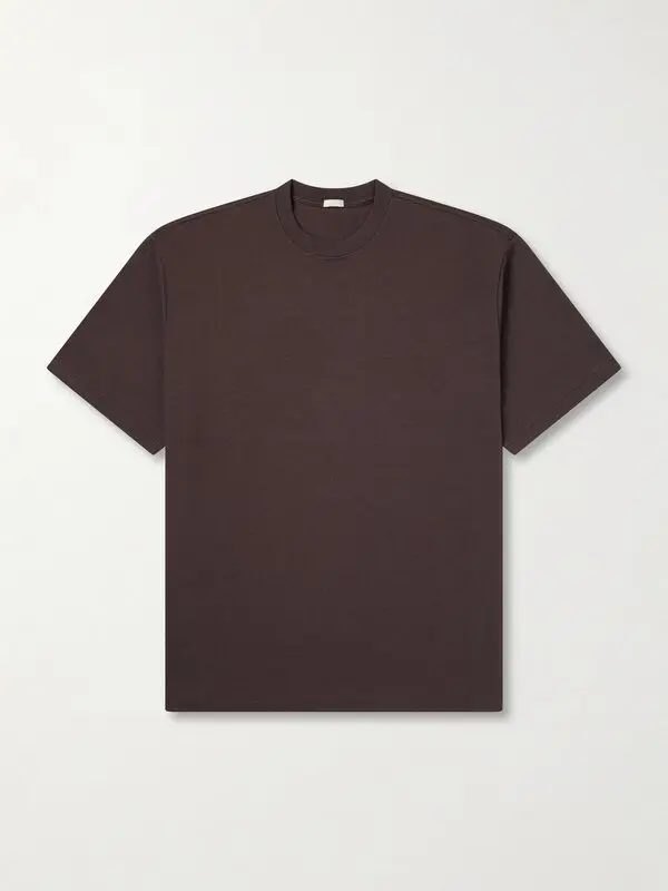 A.PRESSE Heavy Weight Cotton-jersey T-shirt - Brown