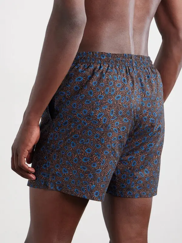 Dries Van Noten Printed Swim Shorts - Brown
