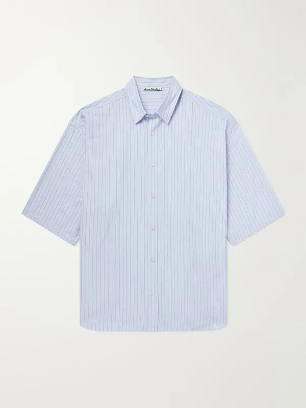 Acne Studios Soffia Striped Cotton-poplin Shirt - Blue