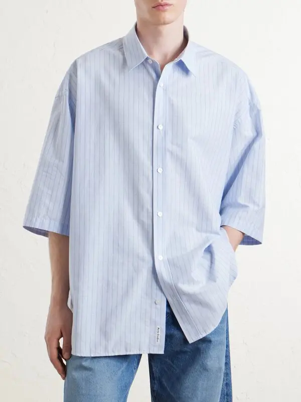 Acne Studios Soffia Striped Cotton-poplin Shirt