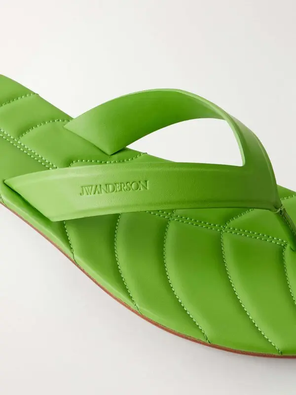 JW Anderson Leaf Logo-debossed Leather Sandals