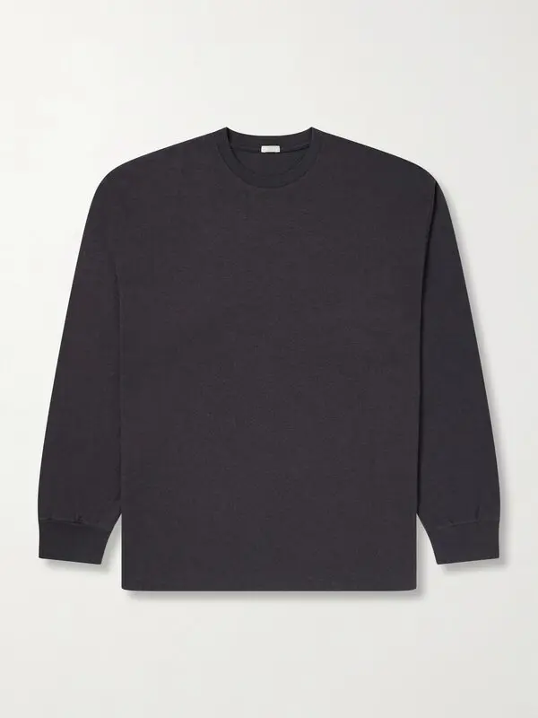 A.PRESSE Cotton And Cashmere-blend T-shirt - Gray