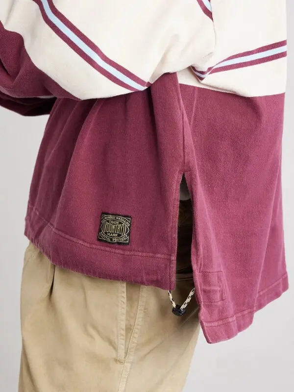 Kapital Big Striped Cotton-jersey Polo Shirt