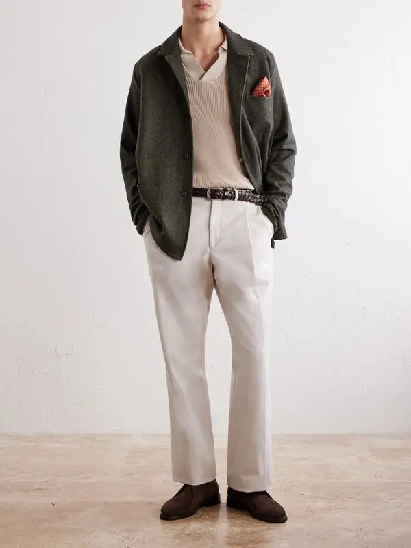 Massimo Alba Florida Herringbone Wool And Cashmere-blend Blazer