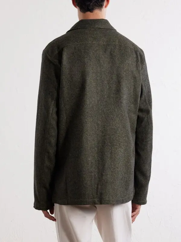 Massimo Alba Florida Herringbone Wool And Cashmere-blend Blazer
