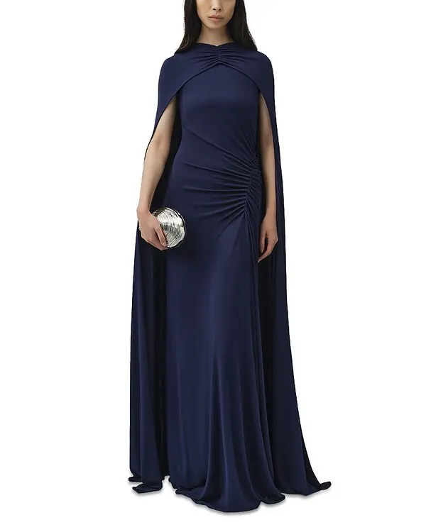 Simkhai Demi Cape Gown - Midnight