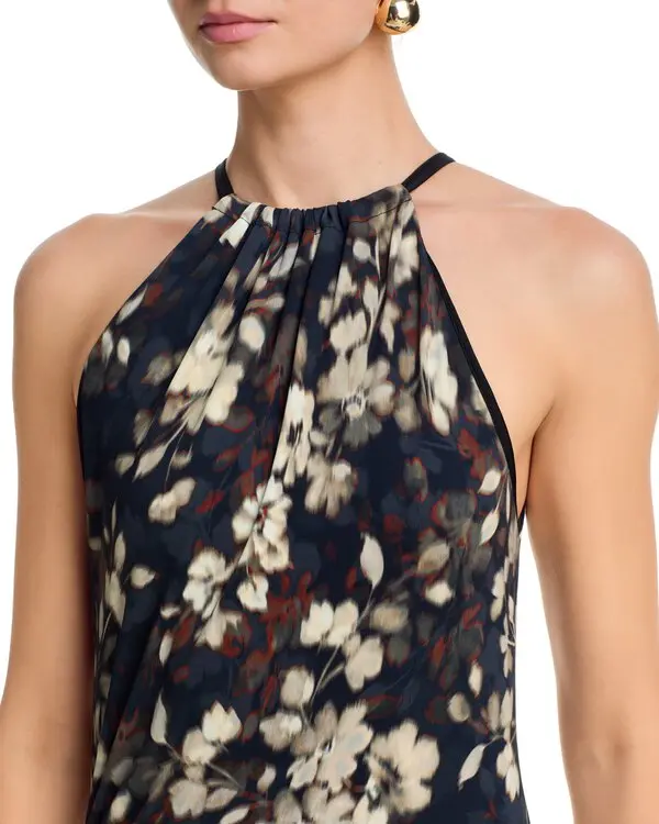 Simkhai Cerin Halterneck Floral Print Maxi Dress - Black Multi