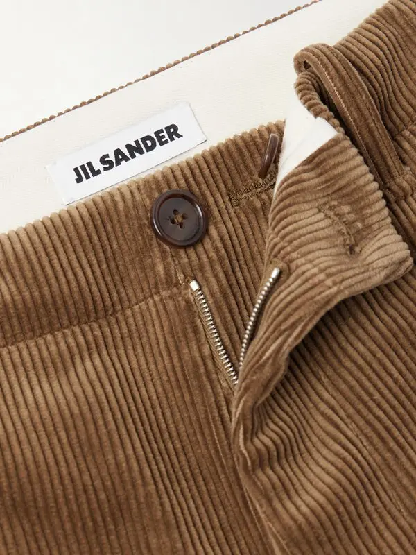 JIL SANDER Wide-leg Cotton Corduroy Trousers